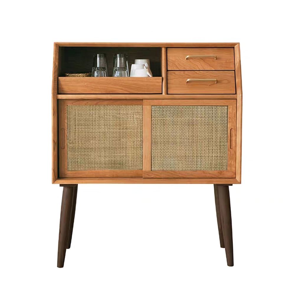 Modern Side Storage Cabinet Sideboard with Sliding Door Cabinet with 2 ...