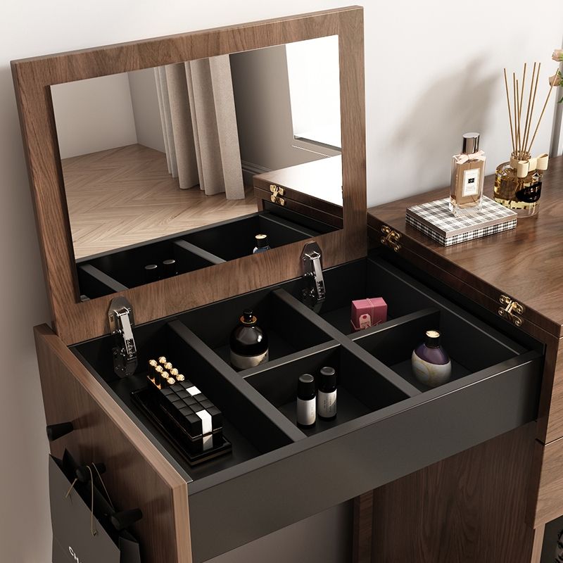 Modern Fold Out Desk Foldable Dresser Multifunctional Pullout Vanity ...
