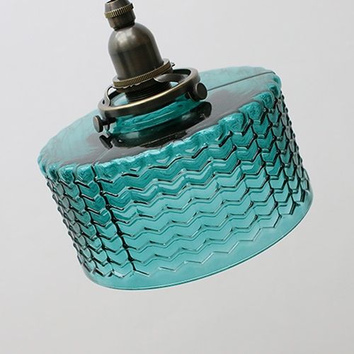 Modern Stylish Blue Glass Pendant Light Mini Colored Glass 1-Light ...