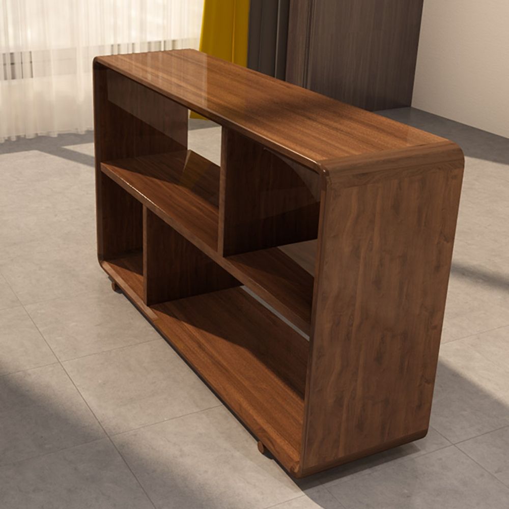 Modern Rectangular Side Table with Storage Wooden End Table