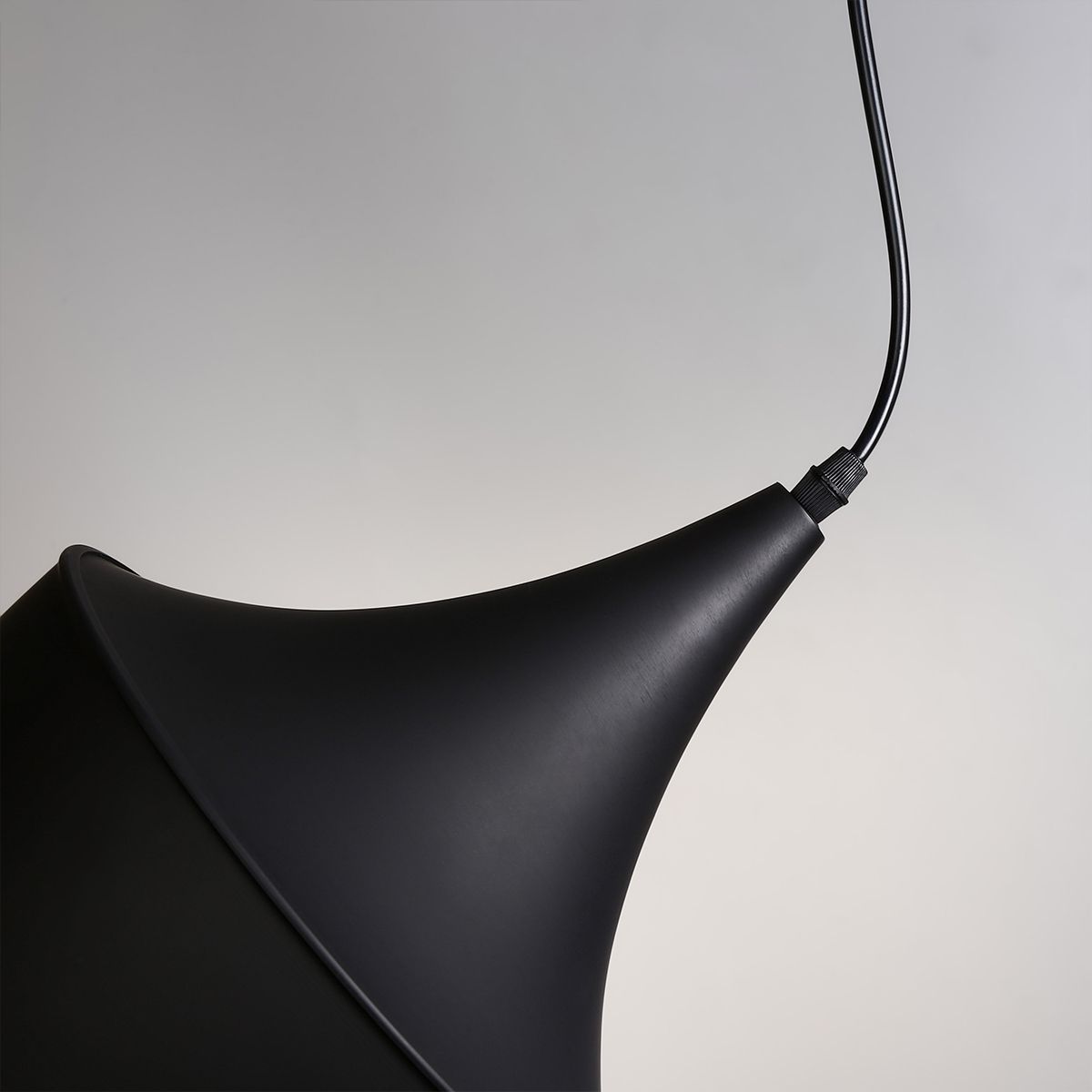 Modern Minimalist Aluminum Single Light Black Pendant Light