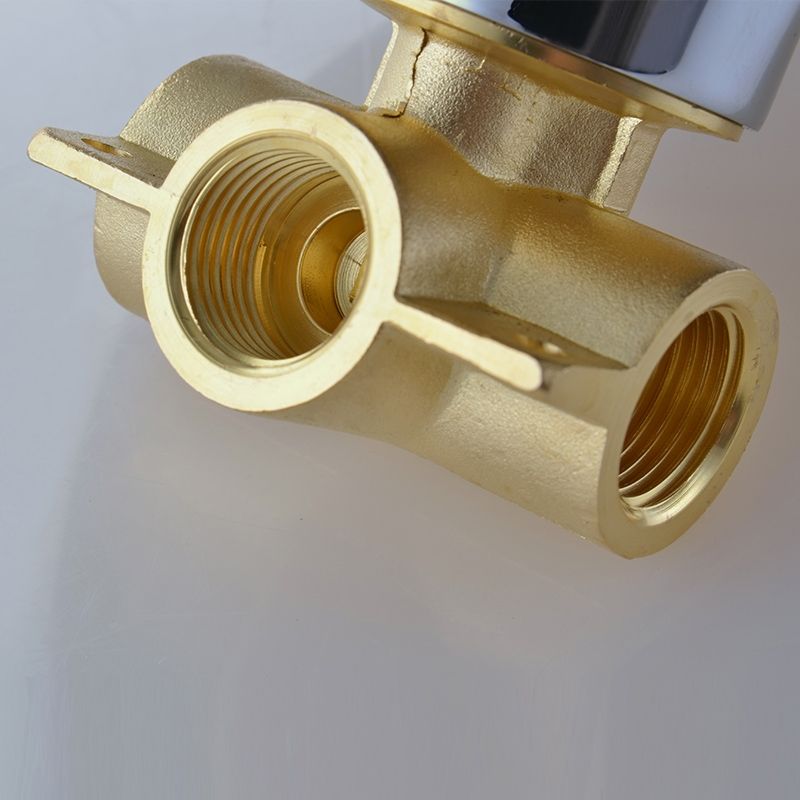 Modern Round Style Solid Brass 1 Outlet Mixing Shower Valve with Cover ...