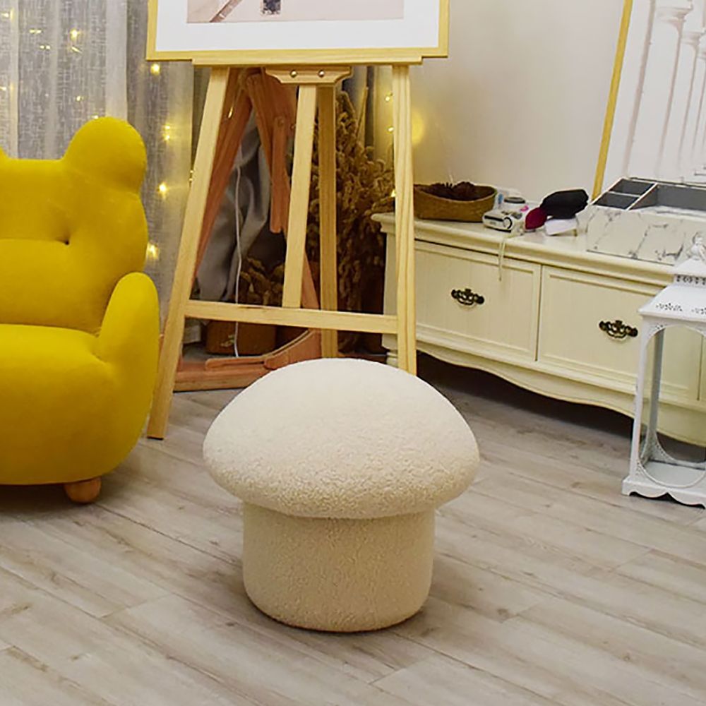 Mushroom Ottoman Stool Upholstered Cute Stool