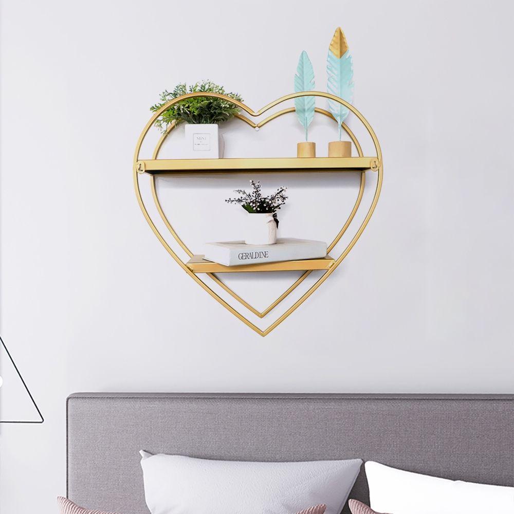 Heart-Shaped Floating Shelves Nordic Decor Wall Shelf