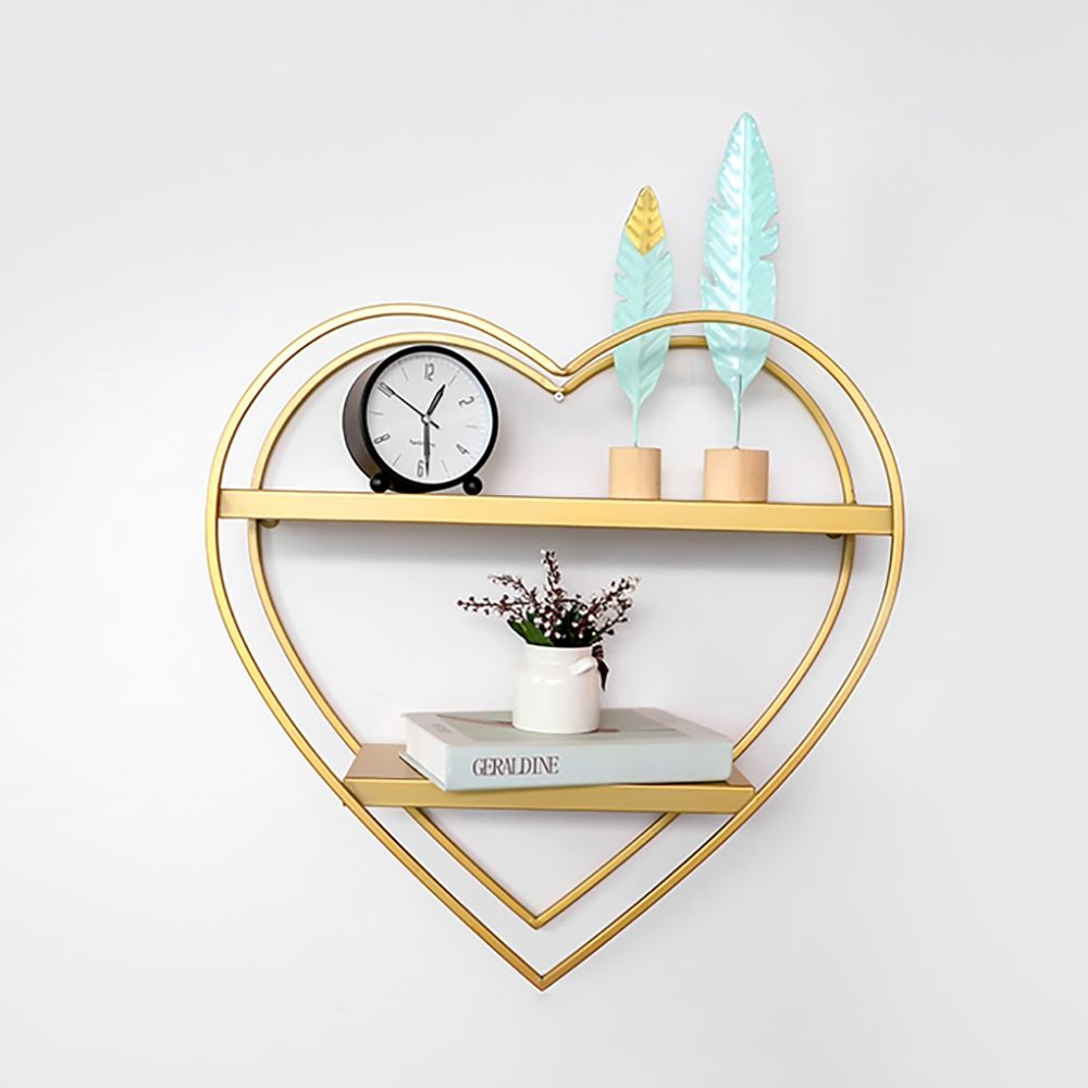 Heart-Shaped Floating Shelves Nordic Decor Wall Shelf