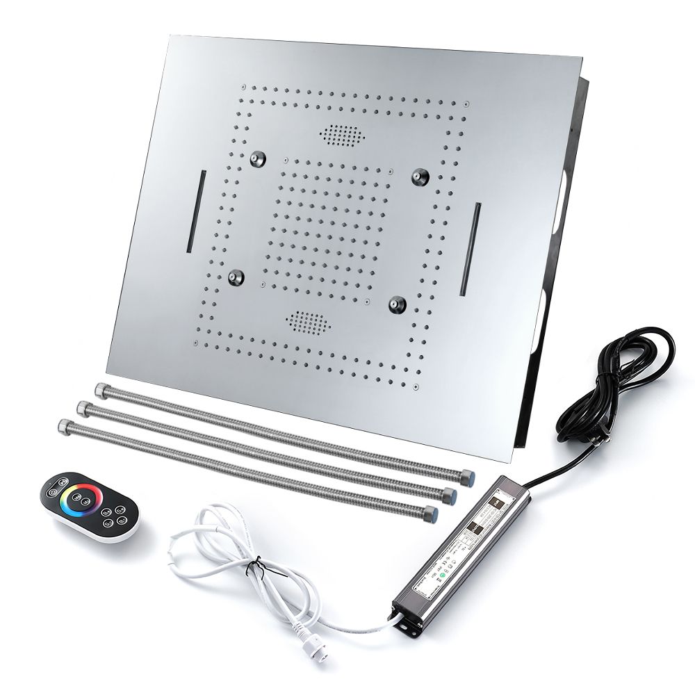 3 Function Ceiling Embedded Showerhead Bathroom Shower Music Speaker ...