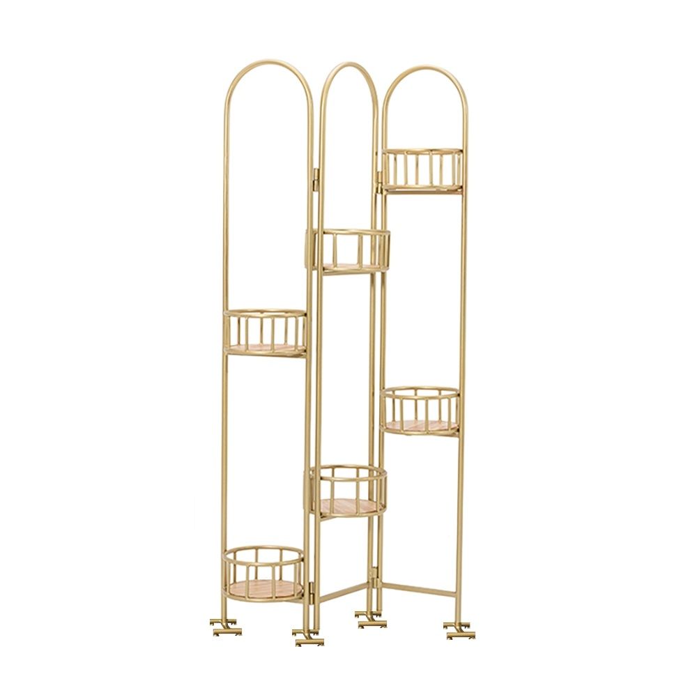 Modern Plant Stand 3-Panel Divider Screen Flower Stand