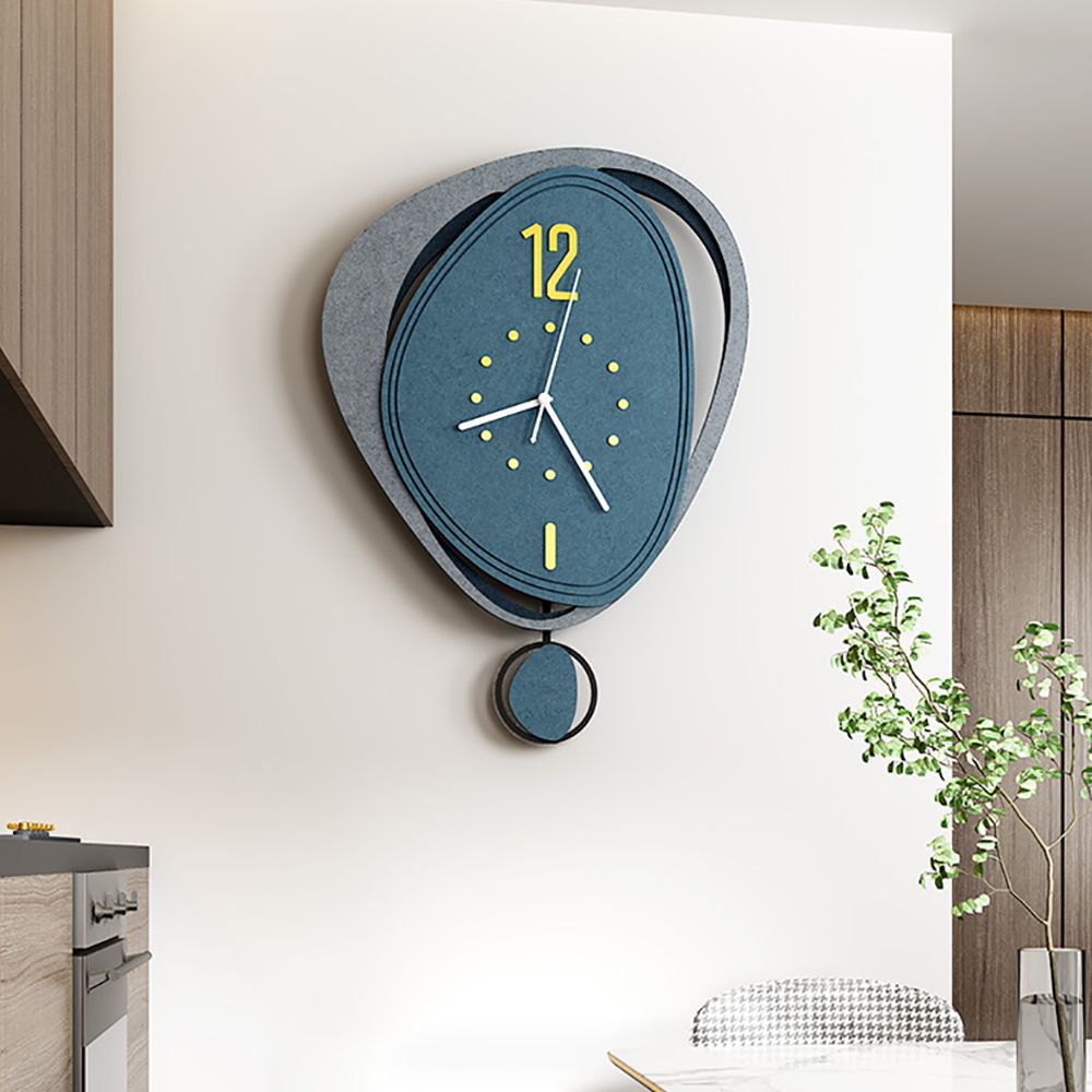 Minimalist Aesthetic Comfortable Texture Wooden Geometric Wall Clock