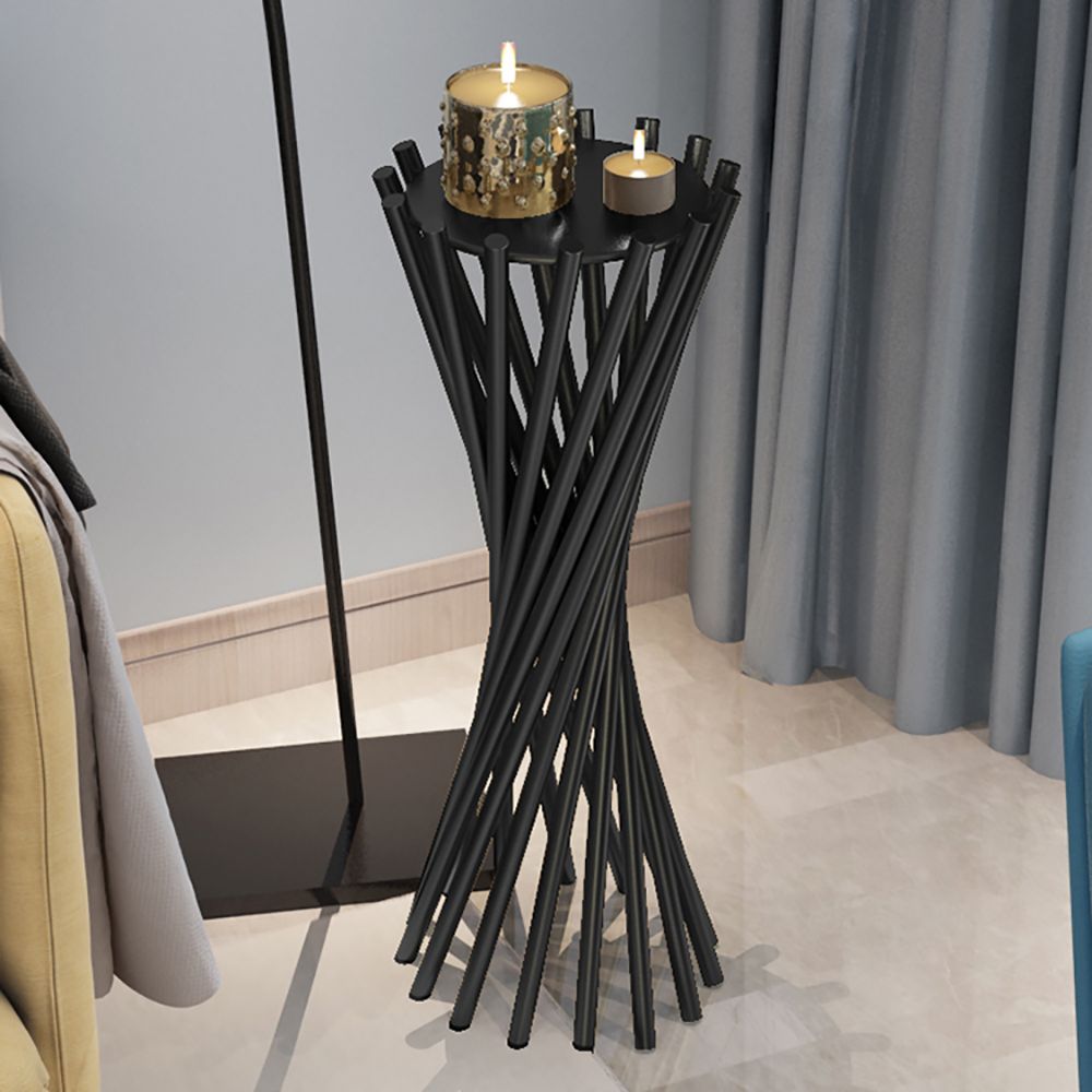 Unique Shaped Simplified Plant Stand in Black