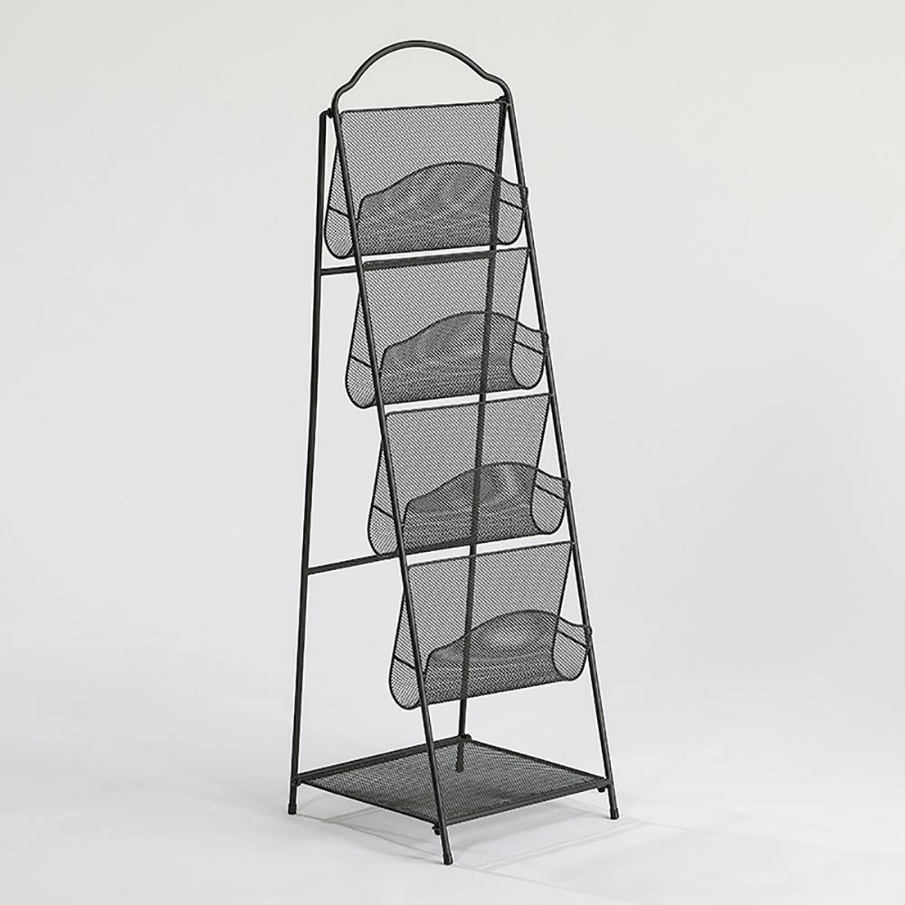 Chic Modern Standing Magazine Rack in Black
