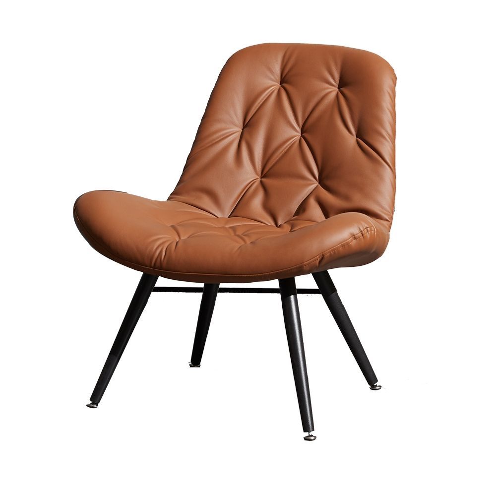 Modern Accent Chair Tufted PU Leather Upholstered Modern Chair