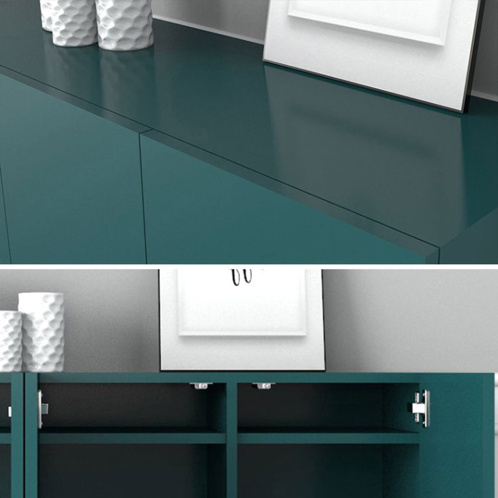 63" Modern Green Sideboard Buffet Kitchen Buffet Cabinet with 4 Doors ...