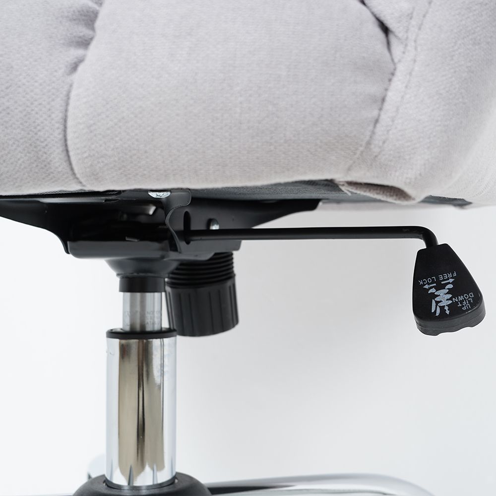 Modern Office Chair Upholstered Cotton&Linen Swivel Task Chair Height ...