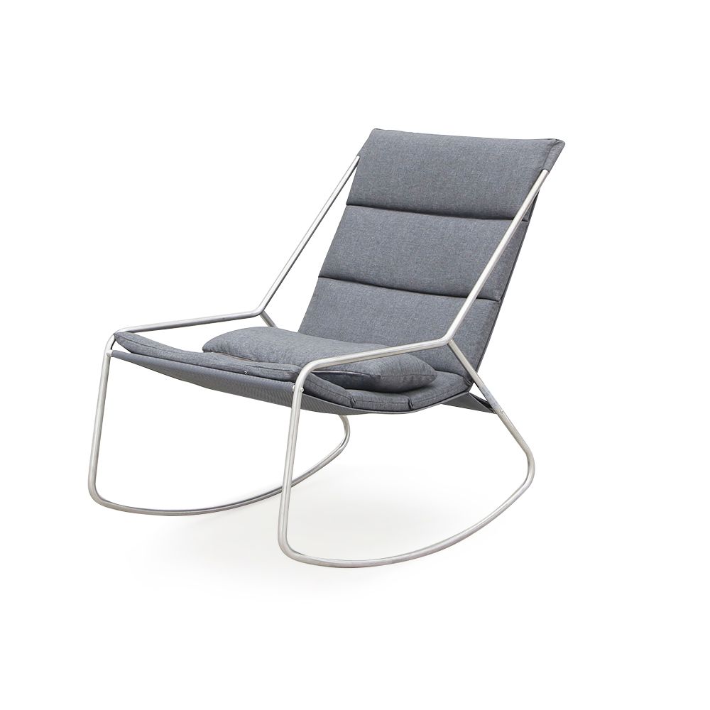 Patio Rocking Chair with Stainless Steel Frame