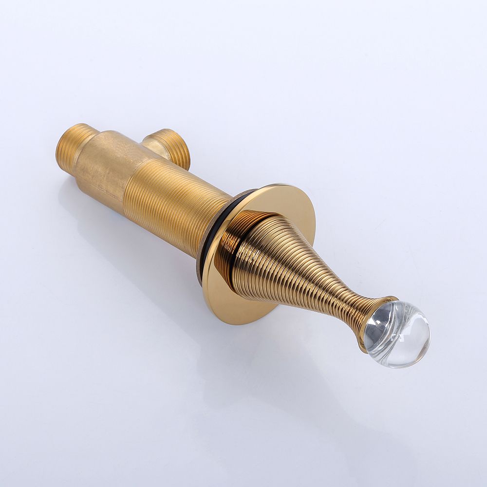 Gold Bathroom Widespread Sink Faucet Double Crystal Handle Solid Brass