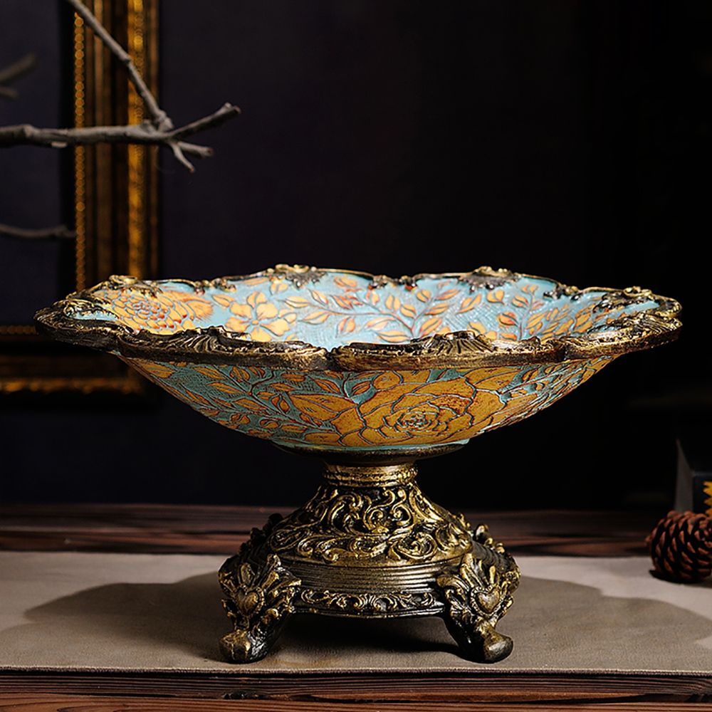 Medieval Rose Fruit Bowl in Resin