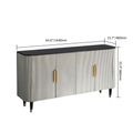 Modern Silver Sideboard Buffet With Doors&Shelves Kitchen Cabinet Gold ...