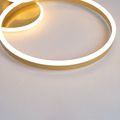 Modern Gold Ring Ceiling Light Round LED Flush Mount Lighting-Homary