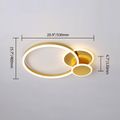 Modern Gold Ring Ceiling Light Round LED Flush Mount Lighting-Homary