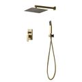 Modern 12" Wall Mounted Shower System with Handheld Shower Pressure ...
