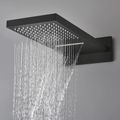 Wall Mounted Waterfall Rain Shower System with 3 Body Sprays in Matte ...