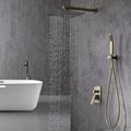 Modern 12" Wall Mounted Shower System with Handheld Shower Pressure ...