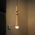 Mini Cylinder Single-Light Modern Pendant Light in Gold-Homary