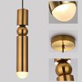 Mini Cylinder Single-Light Modern Pendant Light in Gold-Homary