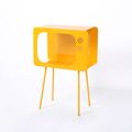 Modern End Table in Television Shape Hollow Side Table in Fresh Yellow ...