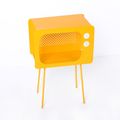 Modern End Table in Television Shape Hollow Side Table in Fresh Yellow ...
