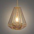 Modern 1-Light Pendant Light Gold Mesh Shade Ceiling Light-Homary