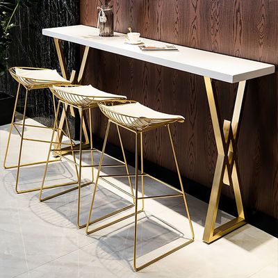 Modern White Kitchen Bar Height Dining Table Wood Breakfast Pub Table ...
