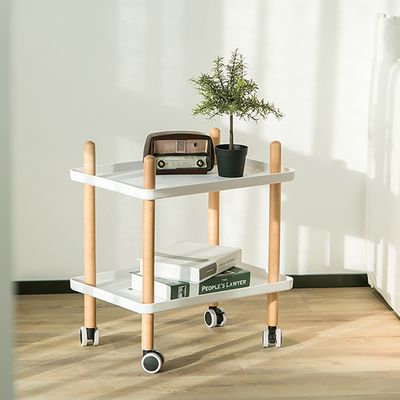 2-Tier-Rollwagen aus Holz im nordischen Stil-Homary
