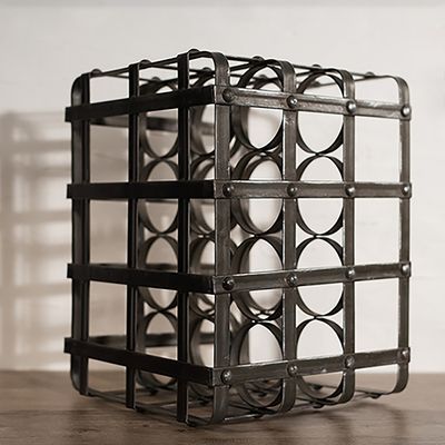 Industrial Metal Tabletop Wine Rack Storage Rack-Homary