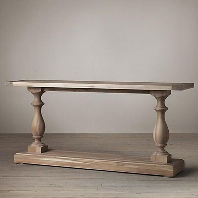 1800mm Farmhouse Narrow Console Table in Solid Wood-Homary