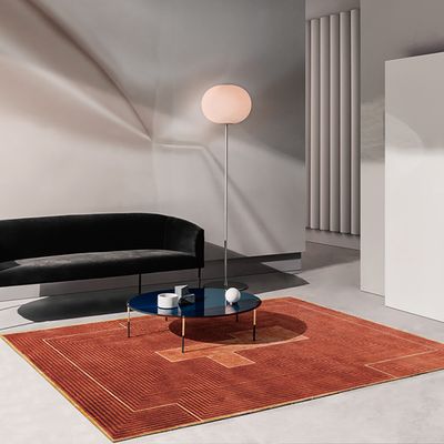 Tapis rectangulaire rouge géométrique et physique de 1530 mm x 2430 mm ...