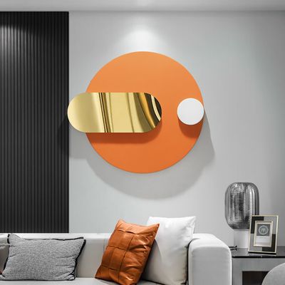 Modern Geometric Pattern Metal Wall Decor Handmade Wall Accent-Homary