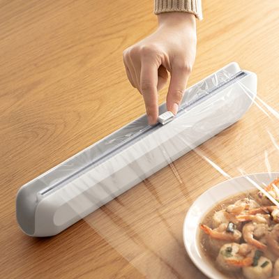 Cling Film Cutter Magnetic Cling Film Box Plastic Wrap Dispenser with ...