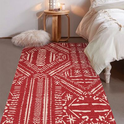 900 mm x 1500 mm Boho-Teppich, roter marokkanischer Deko-Teppich für ...