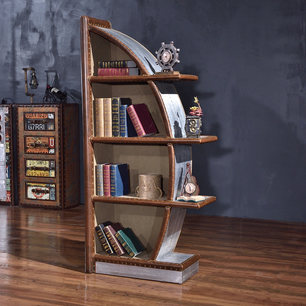 Medieval Sailboat Boat Bookshelf 4-Tiered Shelving-Homary