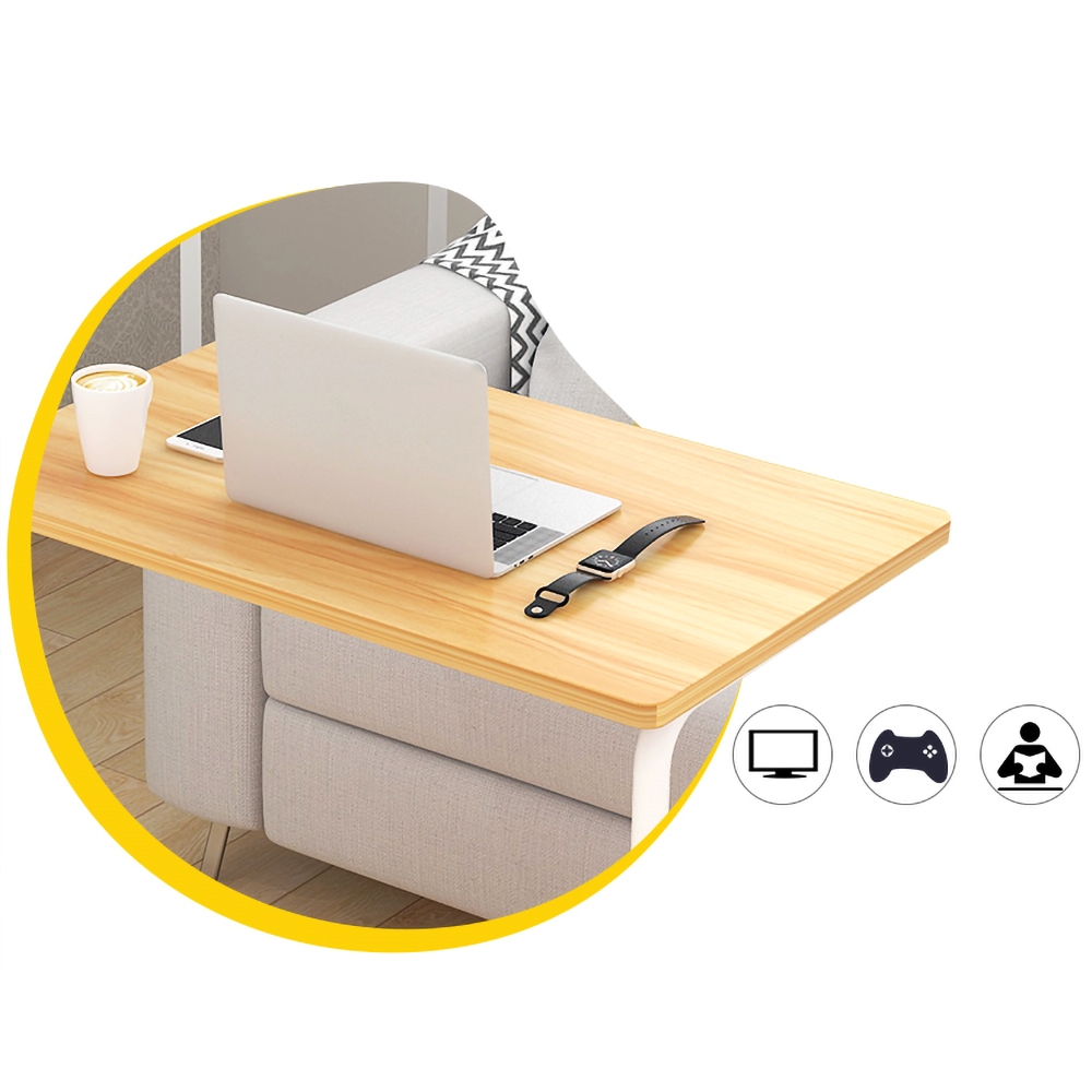 White Modern Computer Desk Removable Rectangular Home Bed Desk - Office ...