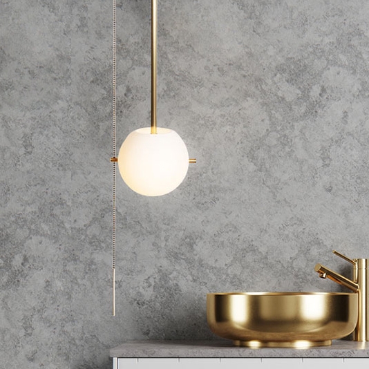 Gidu Mid-Century Modern Pull Chain Pendant Light Globe Pendant Pull ...