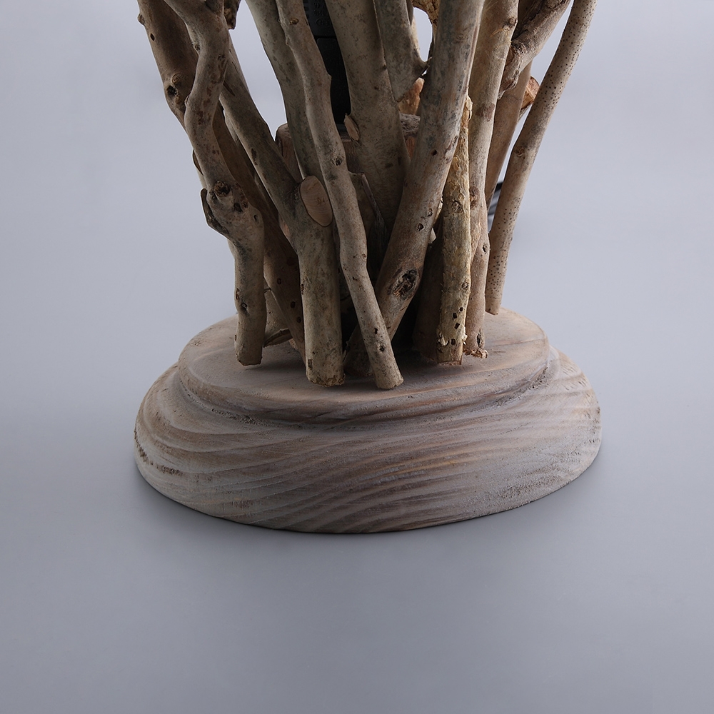 Rustic Handmade Natural Tree Branches 1-Light Twig Table Lamp with ...