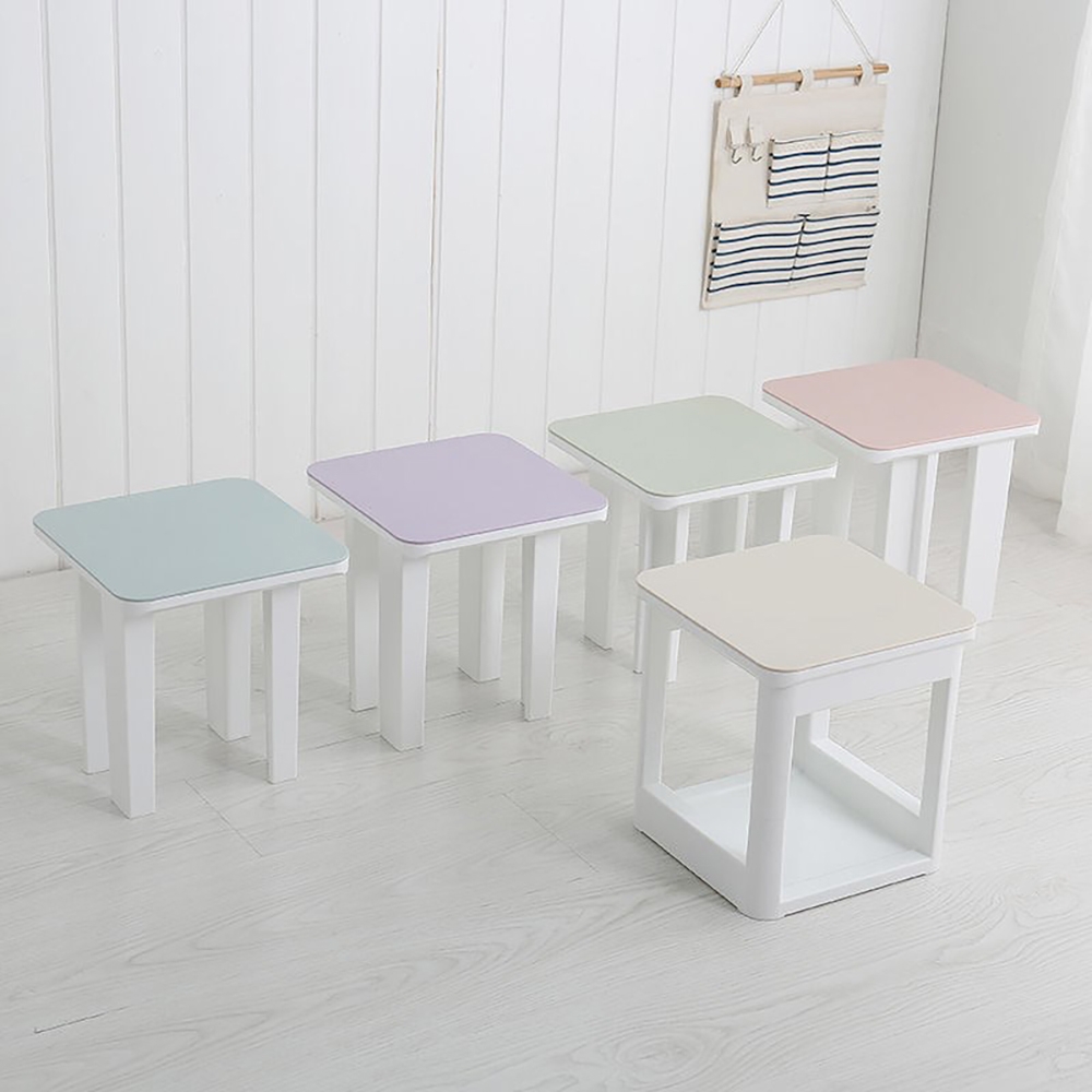 Cube Plastic Ottoman with Exquisite Design Stool Modern Style Stool
