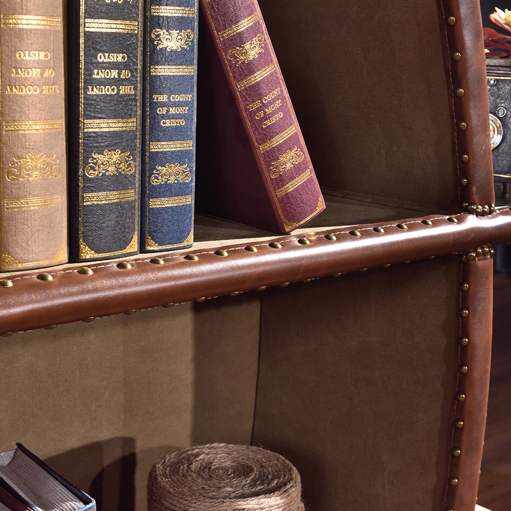 Medieval Sailboat Boat Bookshelf 4-Tiered Shelving-Homary