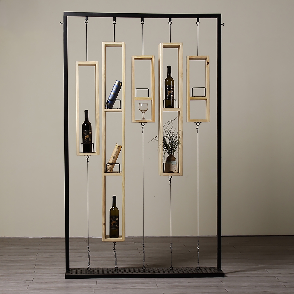 47 „L x 78,7" H Hängende Bücherregale Moderne Stand-Raumteiler Metall ...