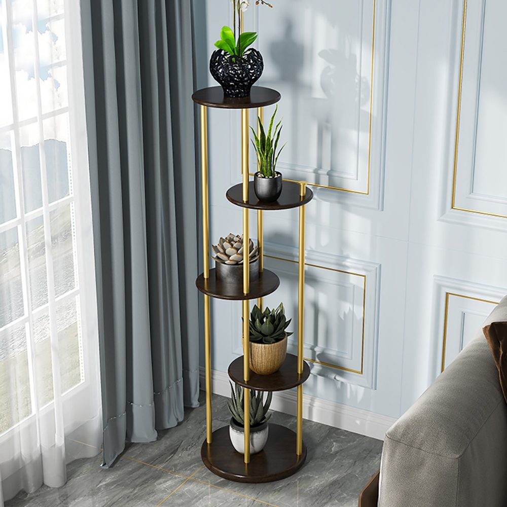 Modern Metal Conor Plant Stand Shelving Freestanding with 5-Tier ...