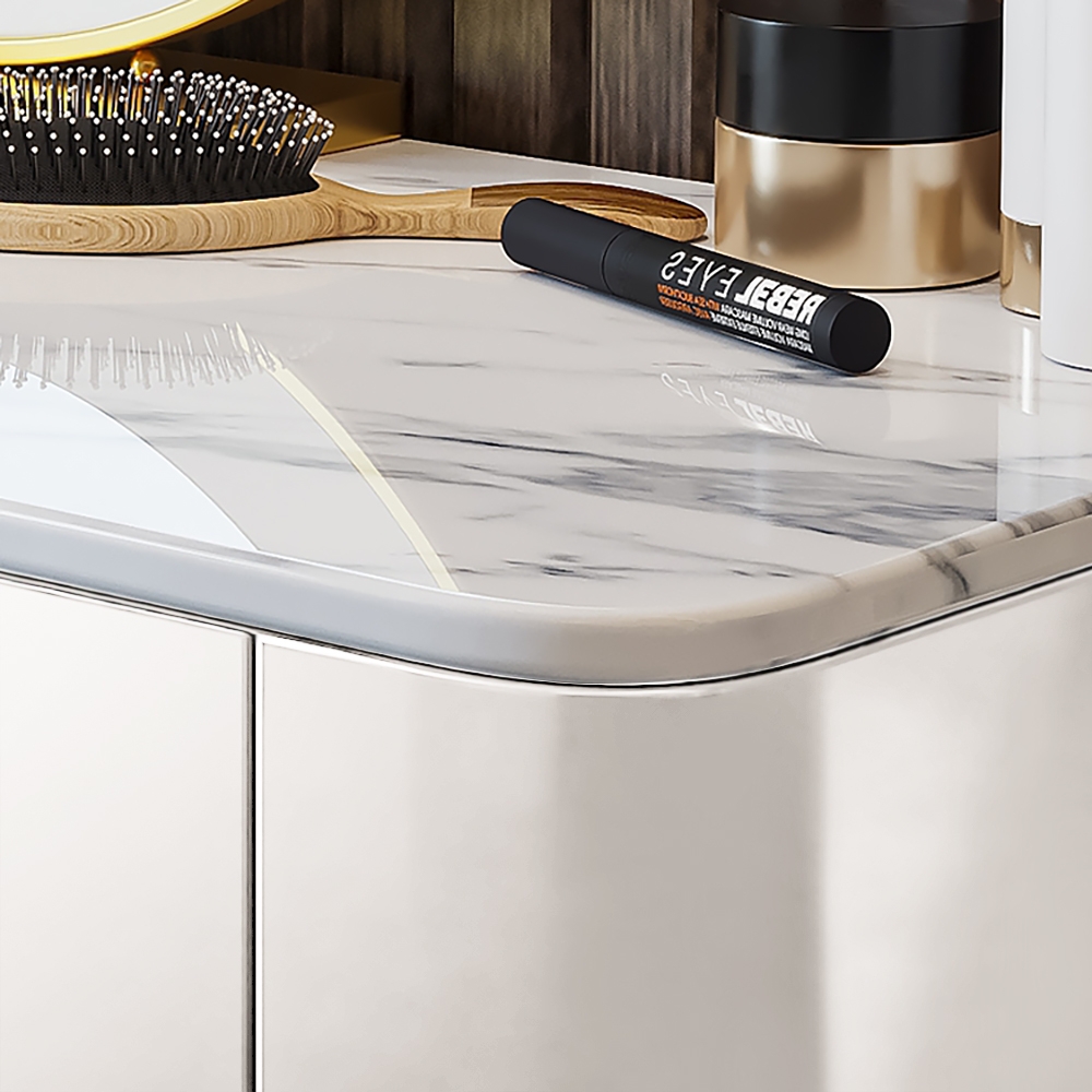 Modern Stone Tabletop Dressing Makeup Vanity Expandable Dressing Table ...