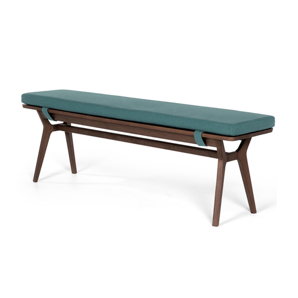 1000mm Bench Green Velvet Upholstered Bench Entryway Bench Retro Bench