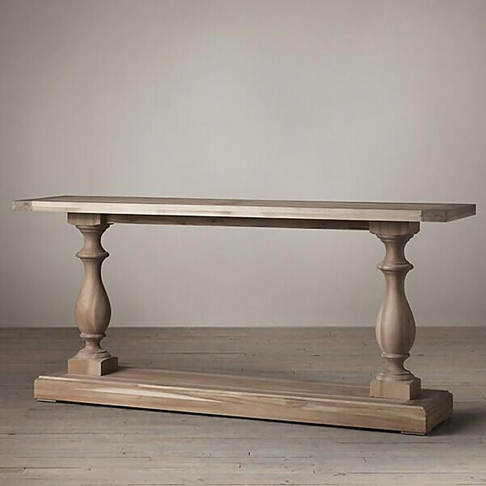 1800mm Farmhouse Narrow Console Table in Solid Wood-Homary